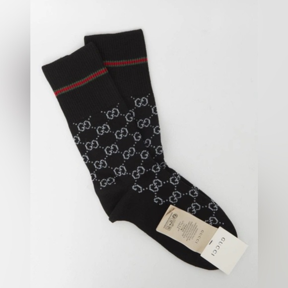 Gucci | Underwear & Socks | Gucci Gg Black Logo Socks | Poshmark